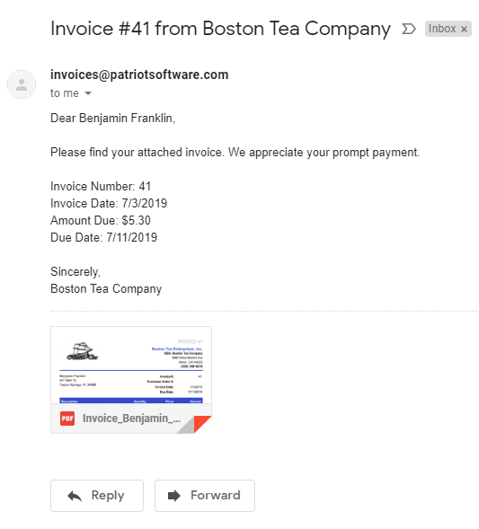 Sending An Invoice Via Email To Your Customers Patriot Software