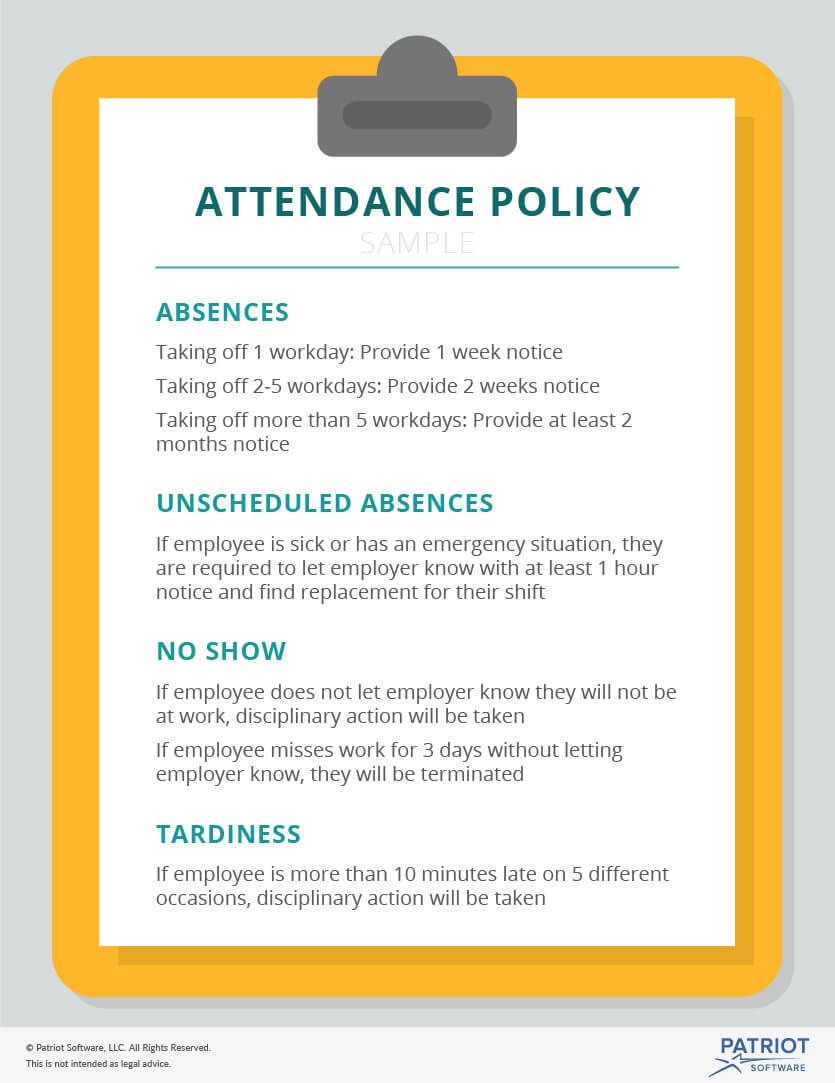 Small Business Attendance Policy Visual