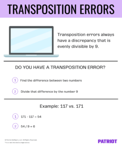 Transposition Error | Excellent Overview, Examples, & Indicator