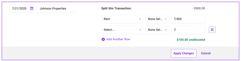 Split Imported Bank Transactions
