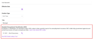 Adding Employee Standard Occupational Classification (SOC) Codes