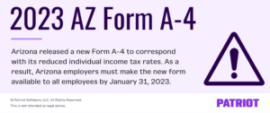 AZ State Income Tax Form | New for 2023