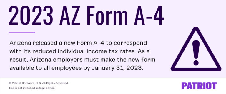 AZ State Income Tax Form | New for 2023