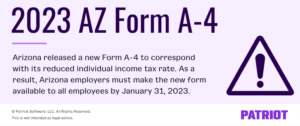 2023 AZ State Income Tax Form: What Employers Need to Know