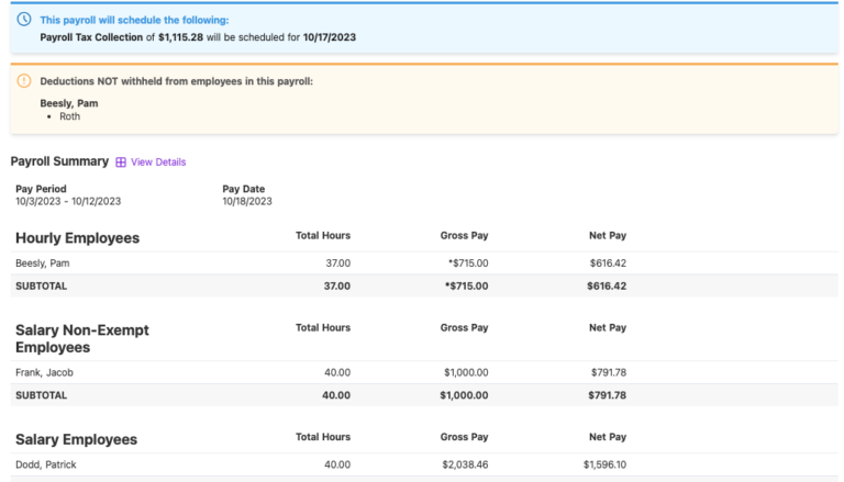 Missed Deduction Notification - Patriot Software