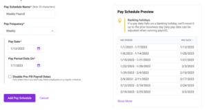 How to Set Up Pay Schedules | Add a Pay Schedule