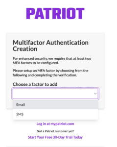 Enhanced Multi-Factor Authentication Security - Patriot Software