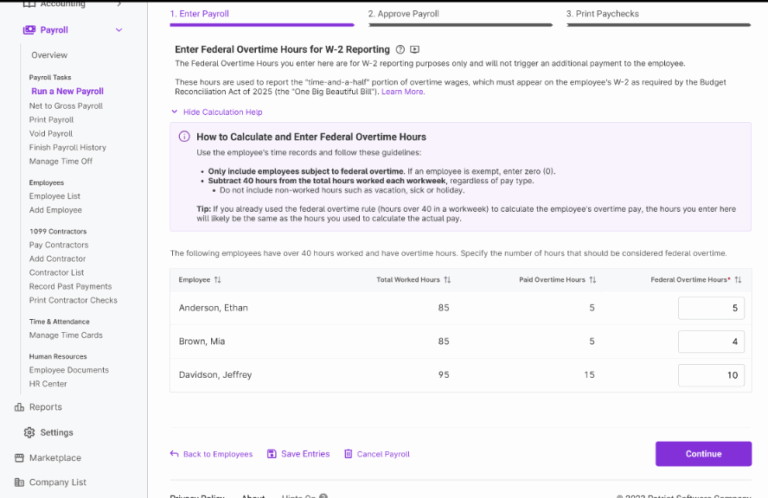 Indicate FLSA Overtime for W-2 Reporting in Payroll